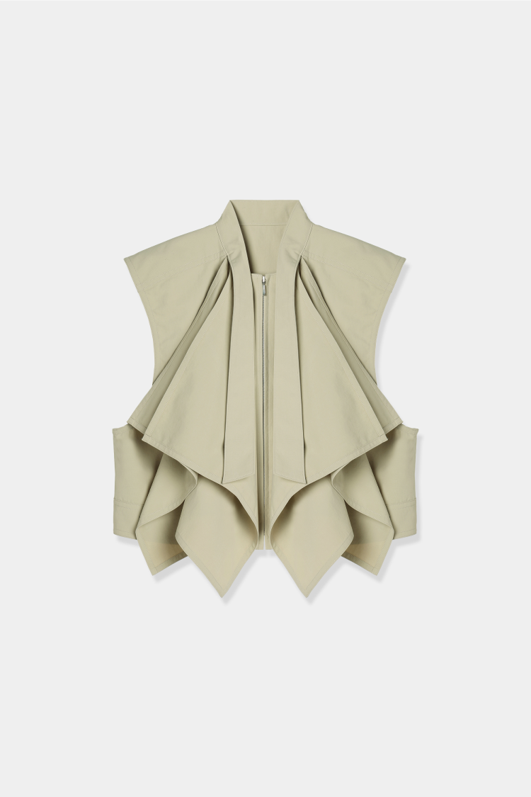 volume ruffle vest – louren store